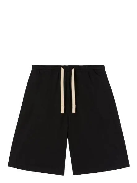 Palm Angels Bermuda Shorts With Palm Tree Print - Black