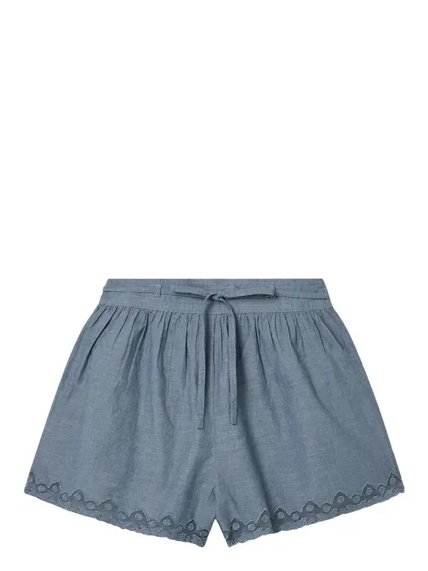 Ulla Johnson Elowen Drawstring Shorts - Blue