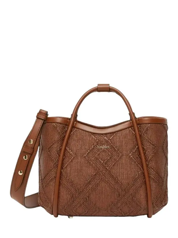 Max Mara Logo Detail Tote Bag - Amber Brown