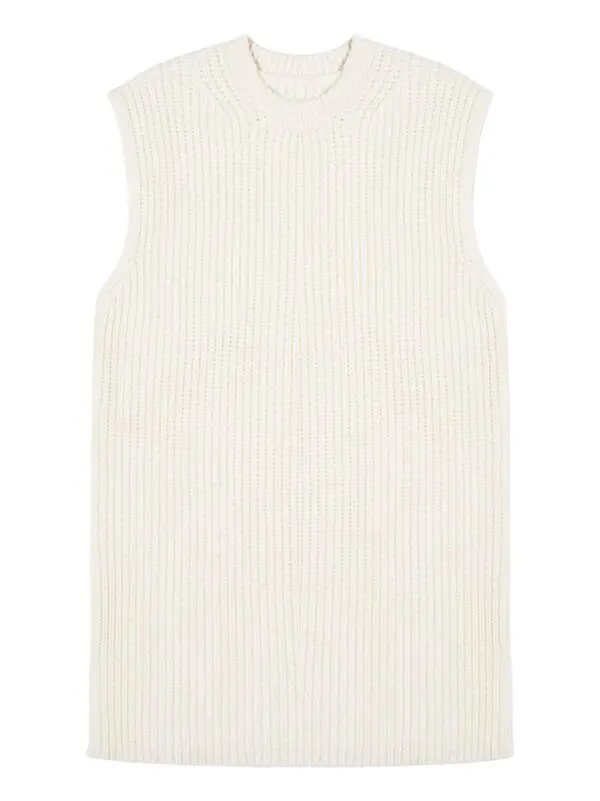 ANINE BING Olivier Cable-knit Vest - Ivory