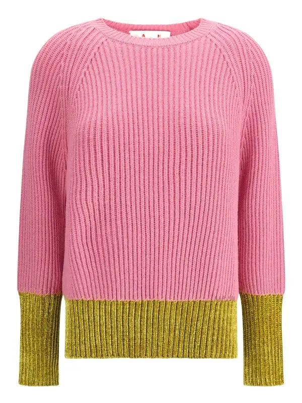 Marni Two-toned Knitted Jumper - Pink
