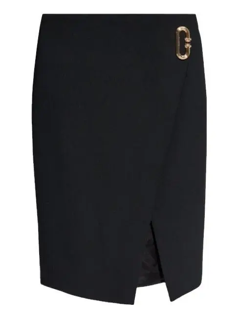 Casablanca Logo Plaque Skirt - Black