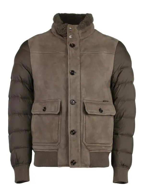 MOORER Fantoni Quilted Down Jacket - Brown
