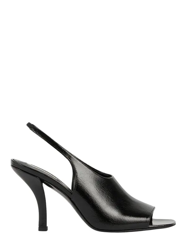 TOTEME Open-toe Slingback Heeled Sandals - Black