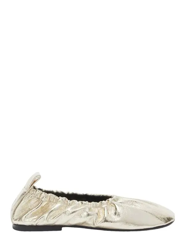 JIL SANDER Exaggerated Round Toe Ballerinas - Platinum