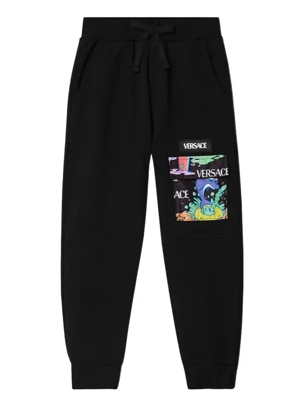 Versace Flap-pocket Track Pants - Black