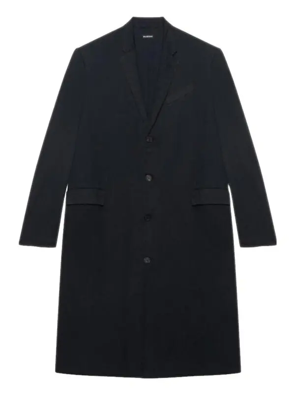 Balenciaga Single-breasted Coat - Black