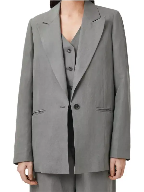 ALLSAINTS Averie Single-breasted Blazer - Grey