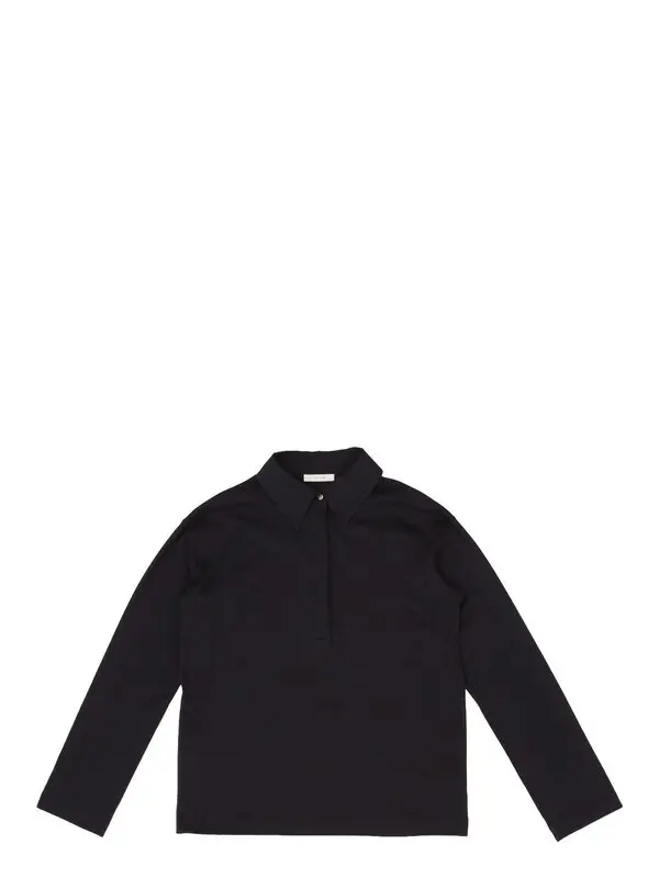 THE ROW Long-sleeved Polo Shirt - Black