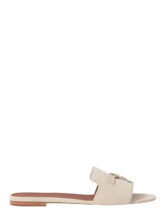 Loro Piana Summer Suede Mules - Nude