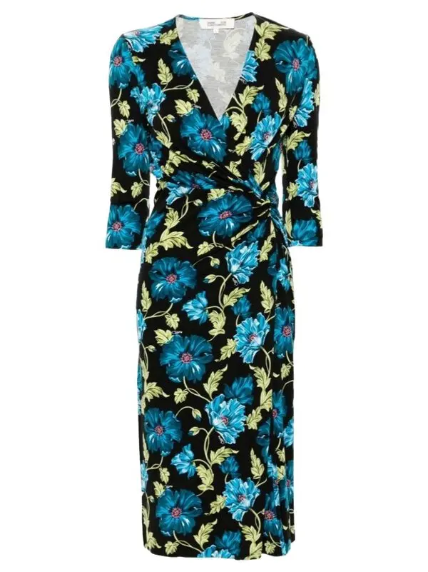 Diane Von Furstenberg Borris Midi Dress - Deep Navy