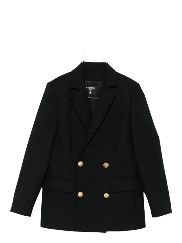 Balmain Double-breasted Buttoned Jacket - Black