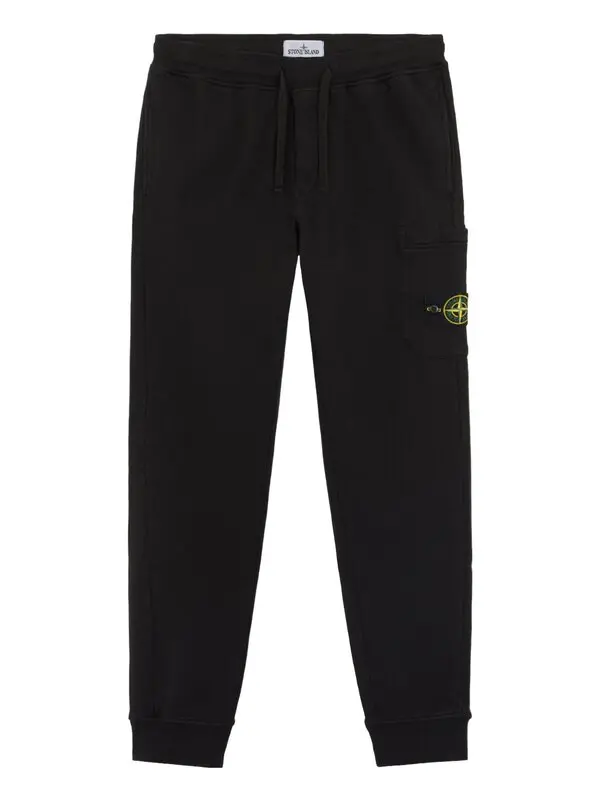 Stone Island Patch-pocket Cotton Track Pants - Black