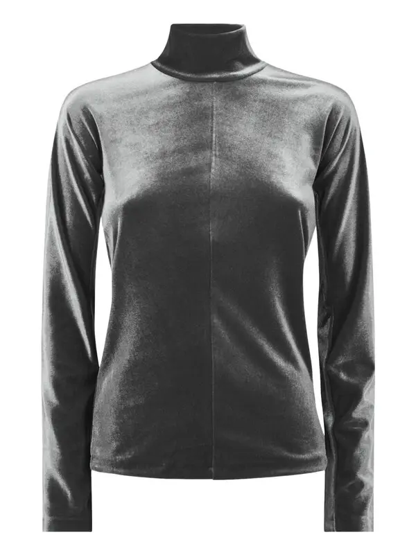 FORTE_FORTE High-neck Long-sleeved T-shirt - Black