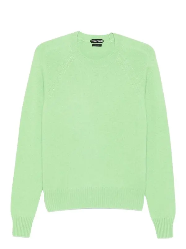 TOM FORD Crew Neck Long Sleeve Sweater - Fluorescent Green