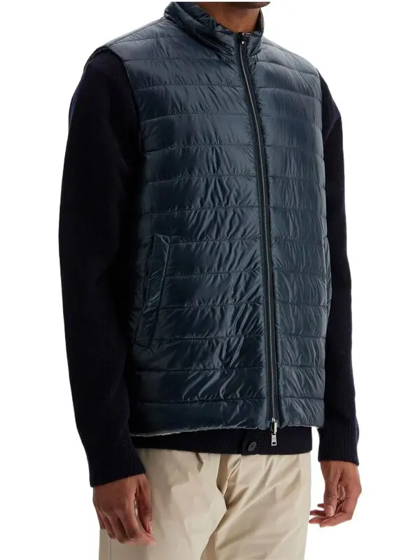 Herno Zipped Quilted Reversible Down Gilet - Black