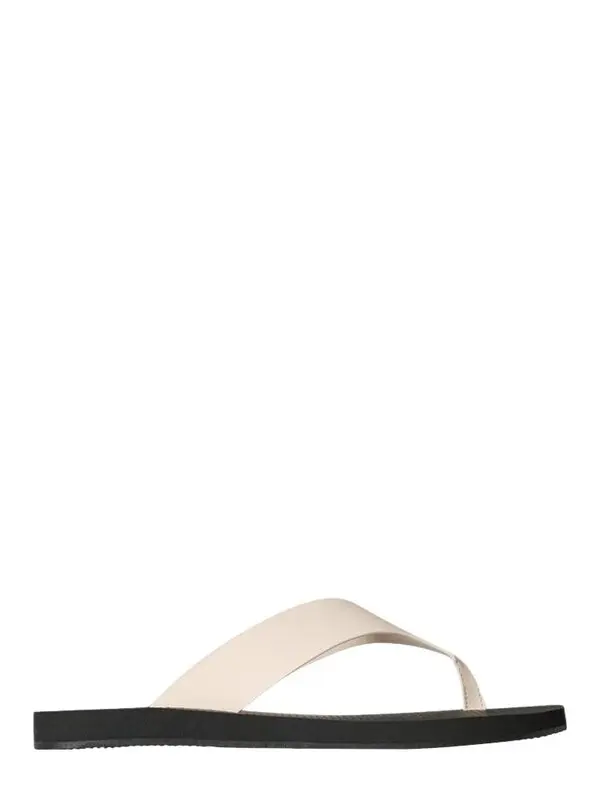THE ROW Dune Classic Ginza Slip-on Slides - Ivory White/black