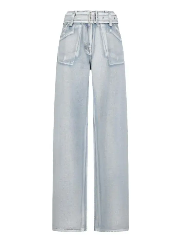 Acne Studios Belted Tapered Leg Jeans - Blue