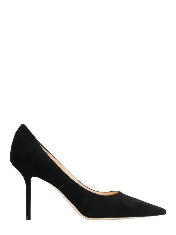 JIMMY CHOO Love 85 Suede Pointed Toe High Heel Pumps - Black