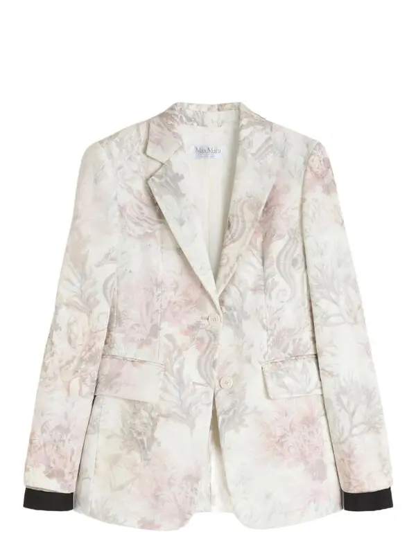 Max Mara Floral Print Blazer - White