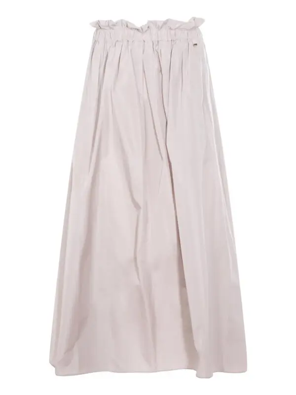 Herno Elasticated Waistband Taffeta Maxi Skirt - White