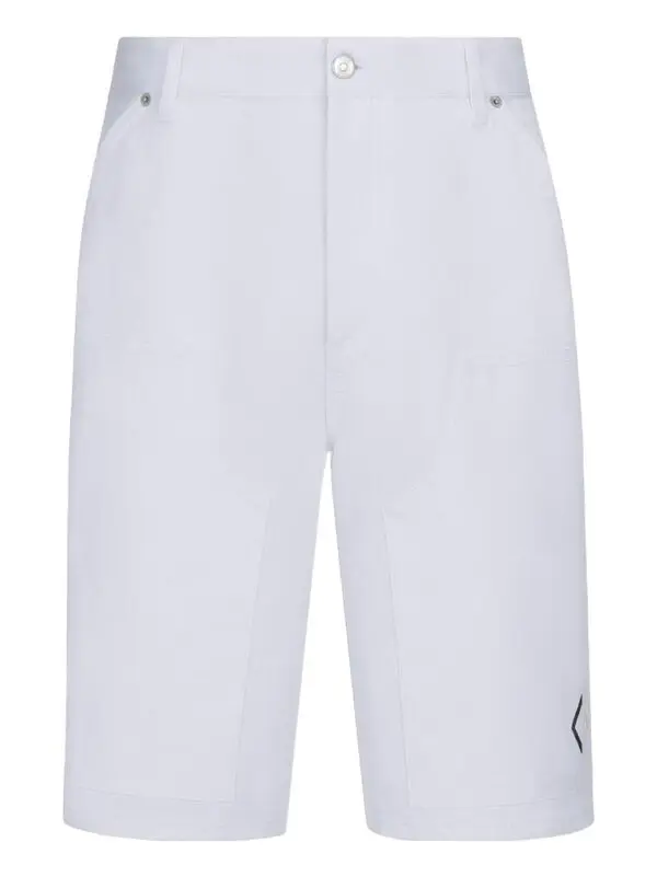 Dior Cd Diamond Carpenter Denim Bermuda Shorts - White