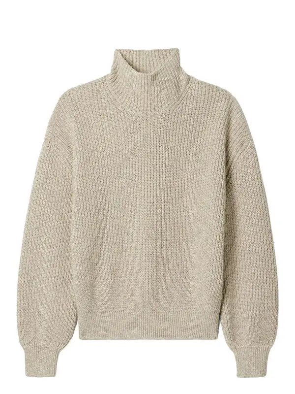 Loro Piana Long-sleeved High-neck Ribbed Sweater - Nude