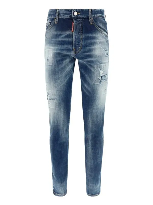 Dsquared2 Fitted Mid-rise Jeans - Blue