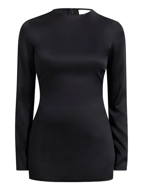 Khaite Long-sleeved T-shirt With High Neckline - Black