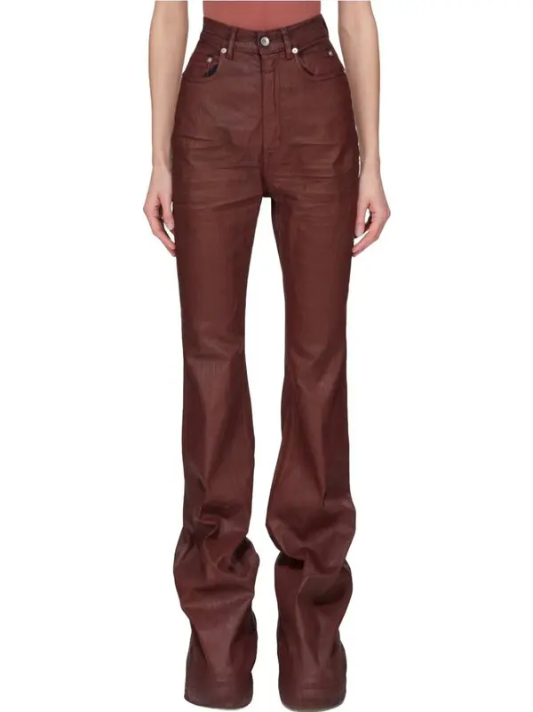 Rick Owens High-rise Slim Fit Jeans - Red