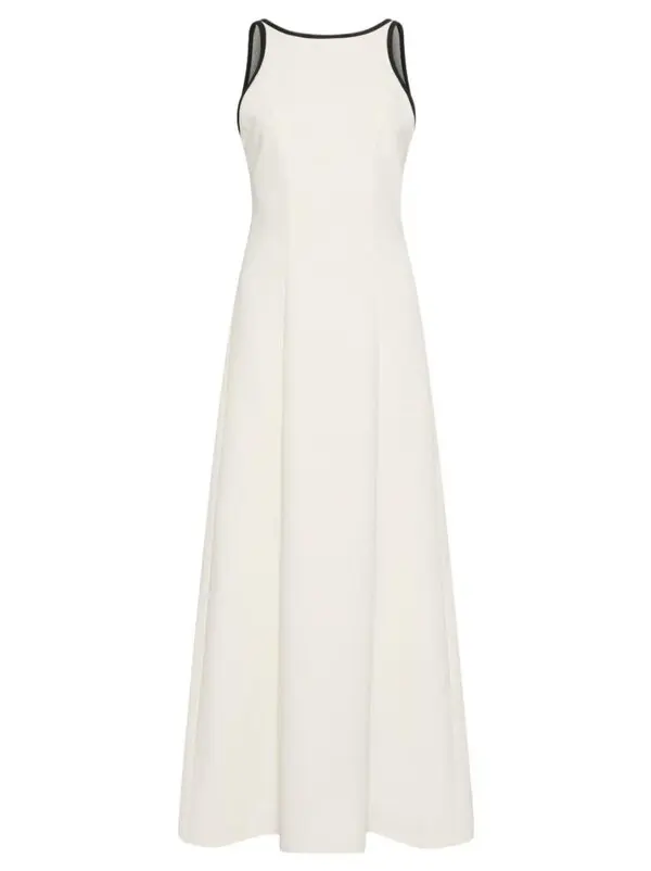 Marella Envers Satin Halterneck Maxi Dress - Wool White