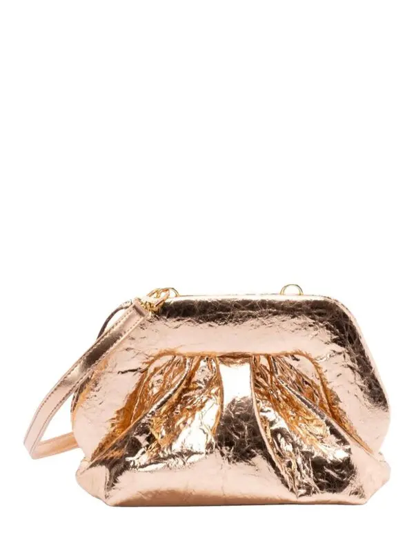 THEMOIRE Metallic Effect Shoulder Bag - Rose Gold
