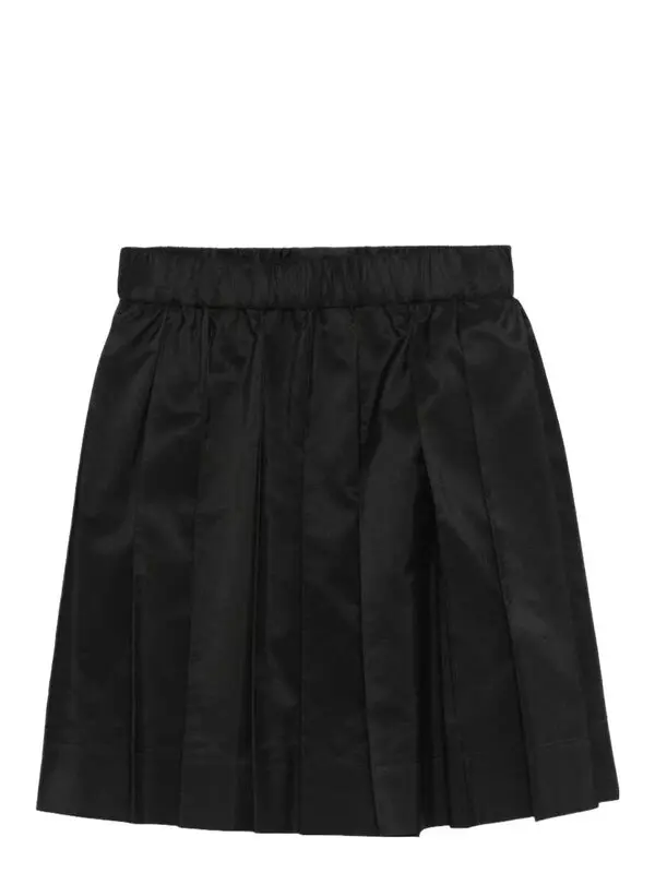 Simone Rocha Pleated Mini Skirt With Elasticated Waist - Black