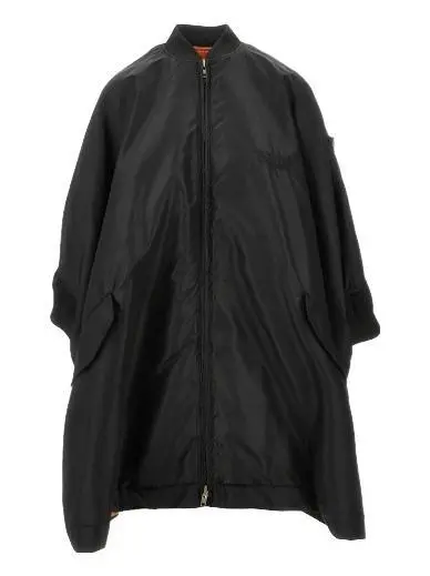 MAISON MARGIELA Zip-front Logo Cape - Black