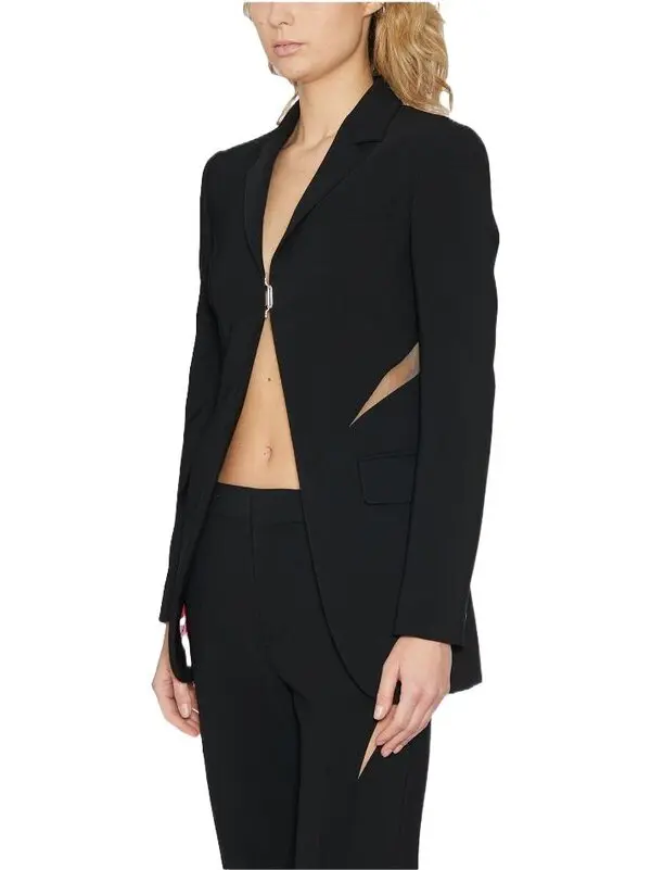 Dsquared2 Cut-out Detailed Long Sleeved Blazer - Black