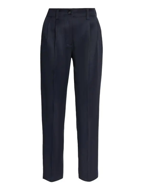 GOLDEN GOOSE High Waist Tapered Tailored Trousers - Black