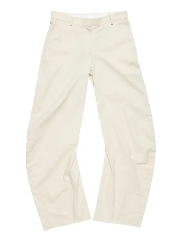 Acne Studios Barrel-leg Coated Cotton Twill Pants - White