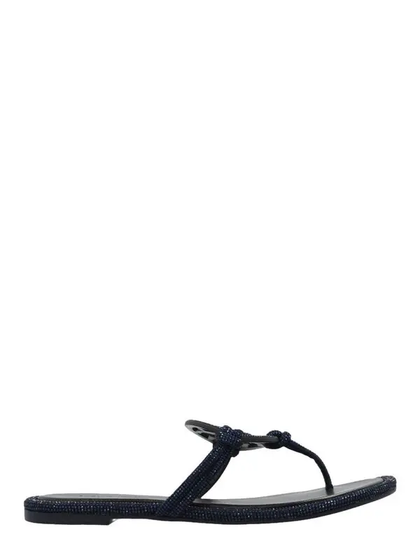 Tory Burch Miller Pavé Crystal-embellished Thong Sandals - Black