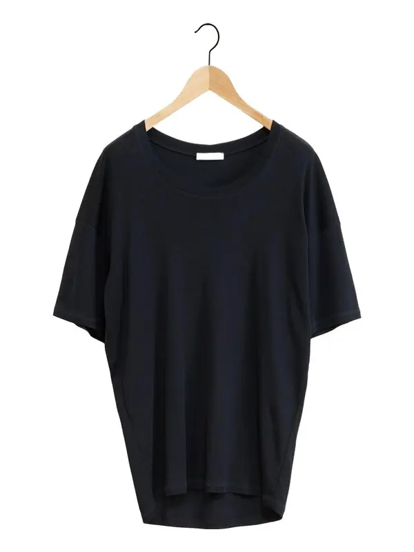 LEMAIRE Short-sleeved Scoop Neck T-shirt - Black