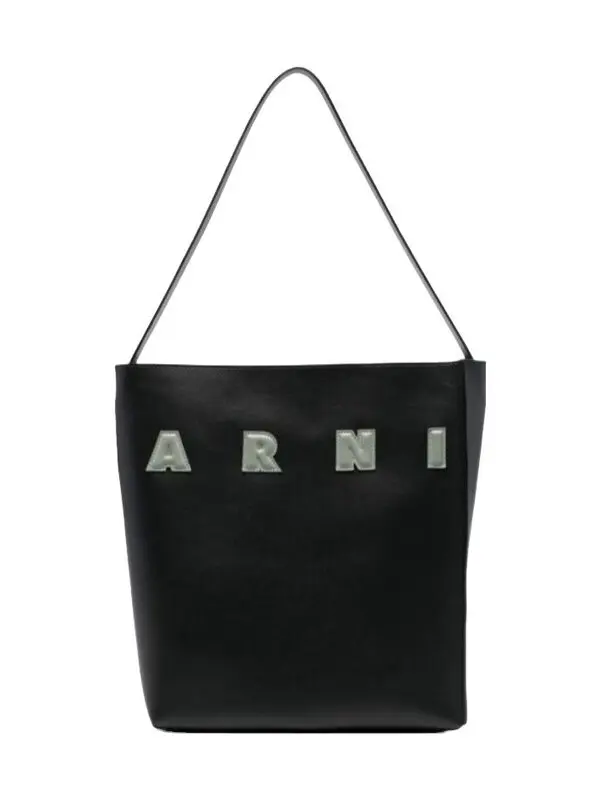 Marni Museo Logo Patch Tote Bag - Black