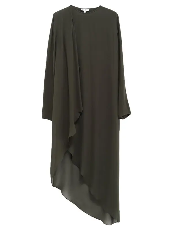 Alaïa Wrapped Asymmetric Dress - Olive