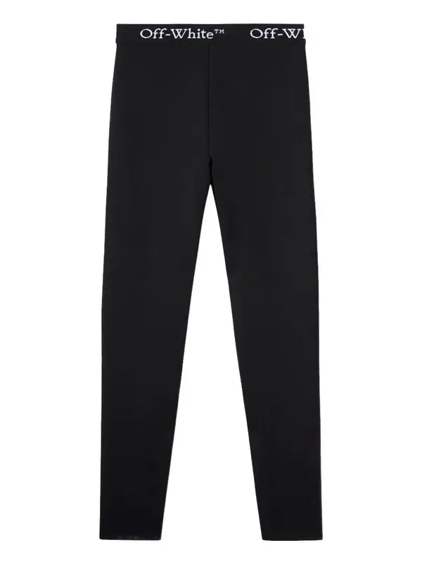 Off-White Logo Waistband Leggings - Black