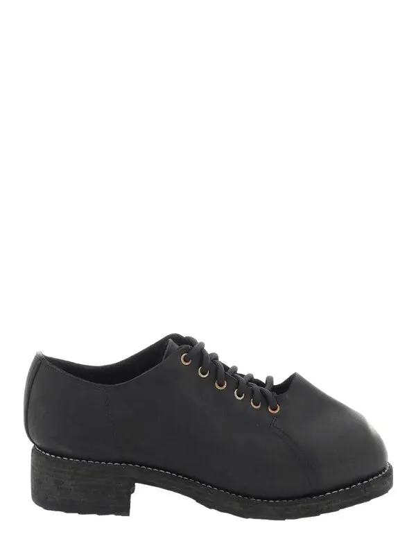 Guidi Lace Up Low Cut Business Casual Shoes - Black