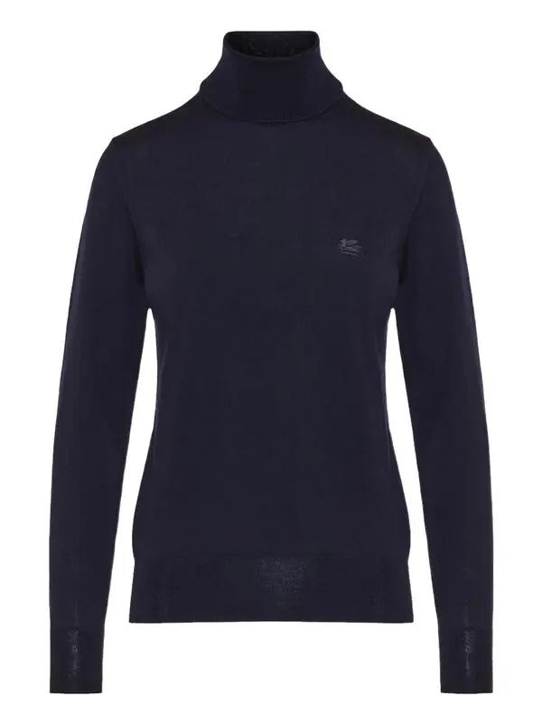 Etro Turtleneck Jumper - Blue
