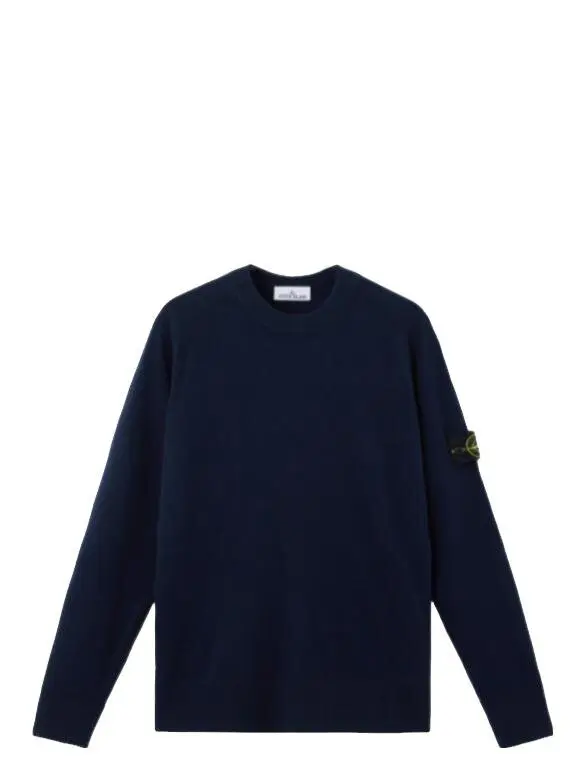 Stone Island Compass Badge Crewneck Jumper - Navy