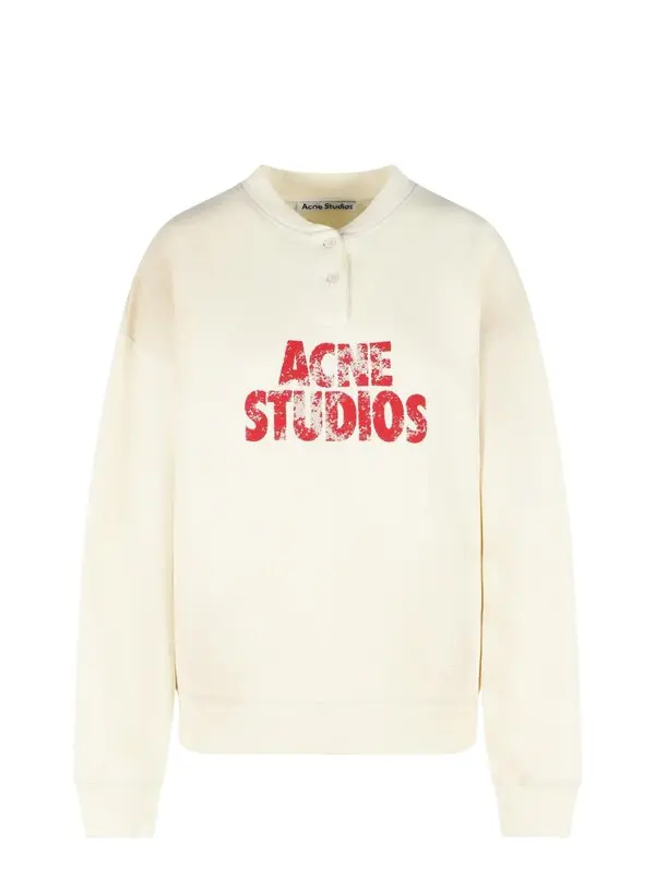 Acne Studios Fleece Logo Sweatshirt - No
