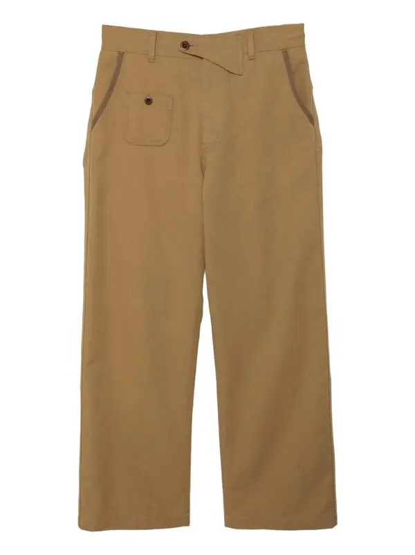 Junya Watanabe Tailored Trousers With Belt Loops - Beige X Brown
