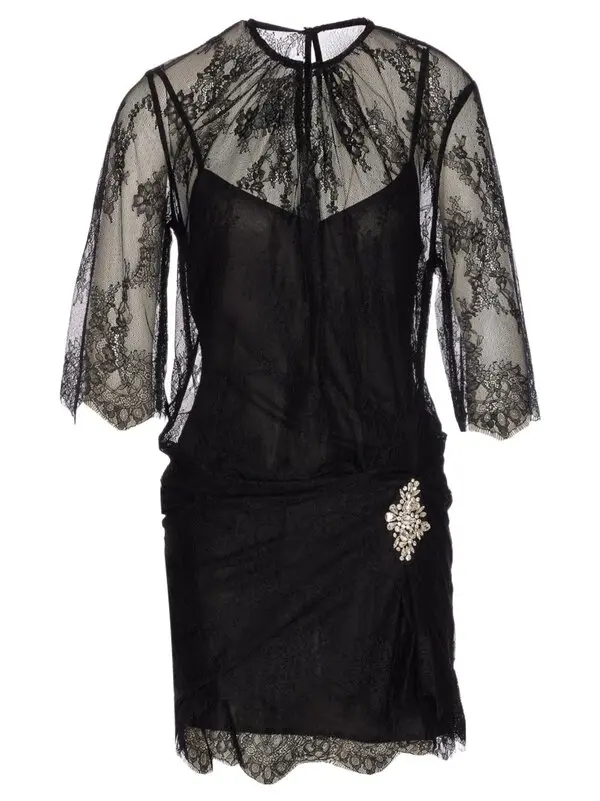Liu Jo Lace Embellished Mini Dress - Black