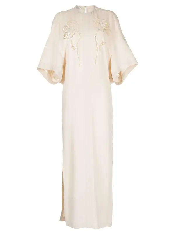 Stella McCartney Broderie Anglaise Cotton Midi Dress - Natural White