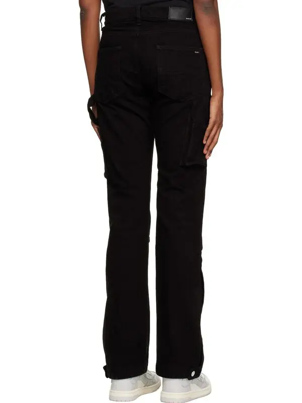 Amiri Faded Denim Carpenter Jeans - Black